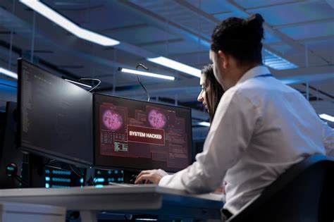 Premium Photo It Staff Members In High Tech Facility Trying To