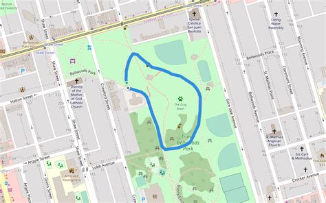 Parque Trinity Bellwoods In Ontario Walking Map
