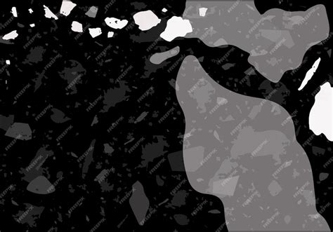 Terrazzo 현대 추상 템플릿입니다 고전적인 이탈리아 바닥의 검은색과 베이지색 질감 베네치아 테라조 트렌디한 벡터 배경 돌 화강암 석영 대리석 콘크리트로