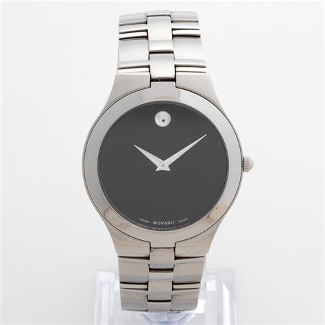Movado Museum Juro Wristwatch Ref 84g21899 Quartz Stainless Steel