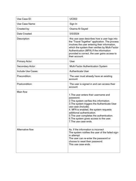 Use Case Description Pdf User Computing Security Engineering