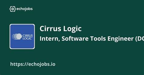 Cirrus Logic Is Hiring Intern Software Tools Engineer Do 208 R