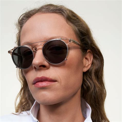 Roth Clip On Gunmetal Clip On Sunglasses Ace And Tate