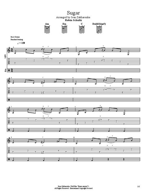 Sugar Robin Shultz By Ivan Zakharenka Pdf String Instruments Musical Instruments