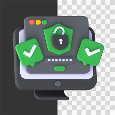 Premium Psd Valid Password In 3d Render For Graphic Asset Web