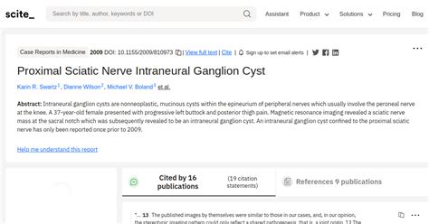 Proximal Sciatic Nerve Intraneural Ganglion Cyst