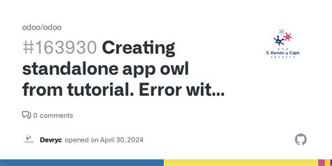 creating standalone app owl from tutorial error with ir