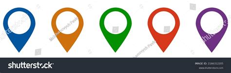 Location Pointer Icon Set Map Pins Stock Vector Royalty Free 2166312205 Shutterstock