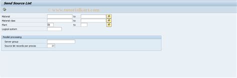 ME08 SAP Tcode Send Source List