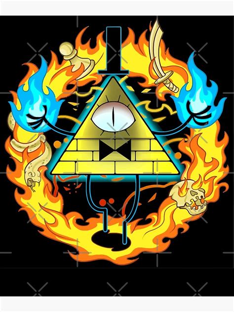 Get Here Bill Cipher Gravity Falls Poster For Sale By Jimenezalan