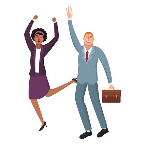 Premium Vector Happy Business Workers