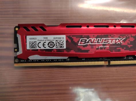 美光 Ballistix 8gb Ddr4 3200 Lt競技版 Sport 紅色 Crucial 8g 單支 Micron 記憶體 電腦及