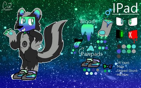 Ipad The Striped Skunk Ref Sheet Remake By Renniferbassariscus7 On