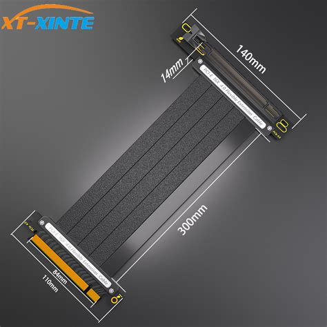 Xt Xinte 90180 Degree Pci E 40 16x High Speed Pcie Riser Silver