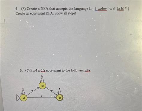 solved 4 8 create a nfa that accepts the language