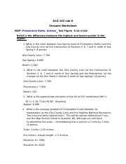 GLG Lab Streams Worksheet Completed Doc GLG Lab Streams Worksheet MAP