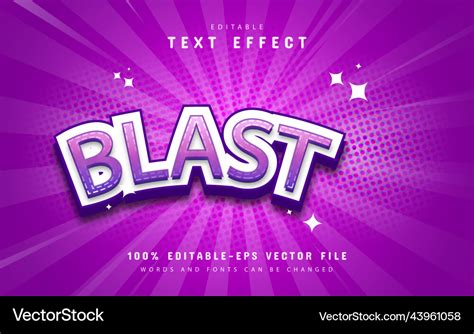 blast text effect royalty free vector image vectorstock