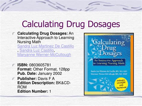 PPT Dosage Calculations Using Dimensional Analysis PowerPoint Presentation ID 1472938