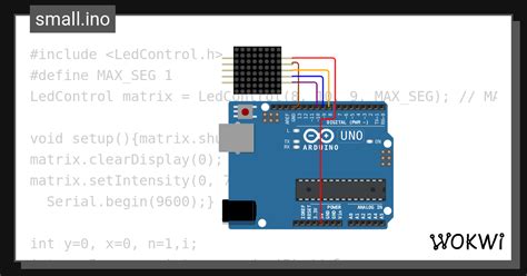 Matriks прокруткаяблоко Wokwi Esp32 Stm32 Arduino Simulator