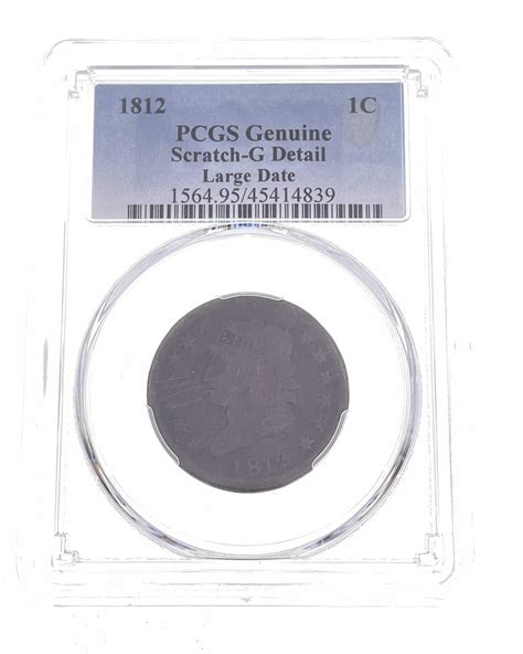 Lot 1812 P Classic Head Cent Large Date Pcgs G Detail