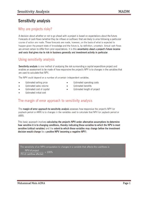 sensitivity analysis pdf