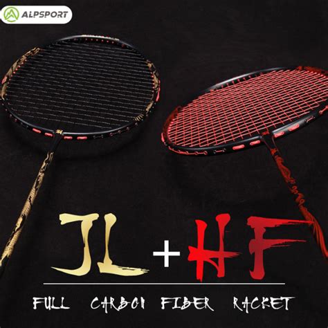 Alp Jh Jl Full Carbon Badminton Racket Men Women Ultra Light Badminton Racket 8u 62g Weight