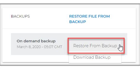 File Management How To Backup And Restore Files PowWeb