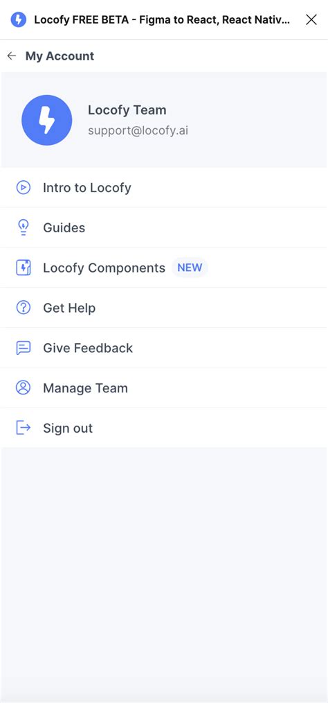 Locofy Components Locofy Docs