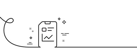 Report Document Line Icon File Sign Continuous Line With Curl Vector