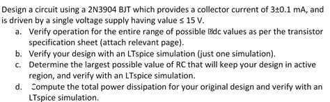 design a circuit using a 2 n3904bj which provides a