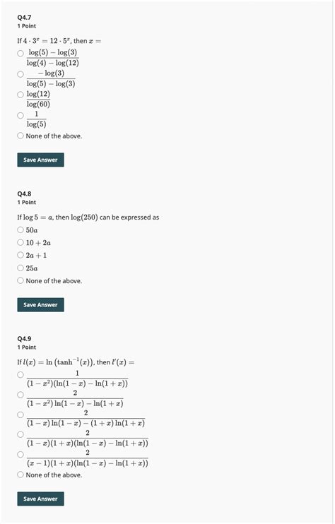 Solved Select ONE Correct Choice No Explanation Is Chegg
