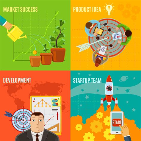 Startup Design Concept Set 463003 Vector Art At Vecteezy