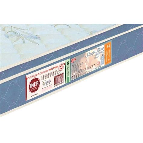Cama Box Bau Casal Colchao Espuma Castor D45 Sleep Max Base Crc Courano