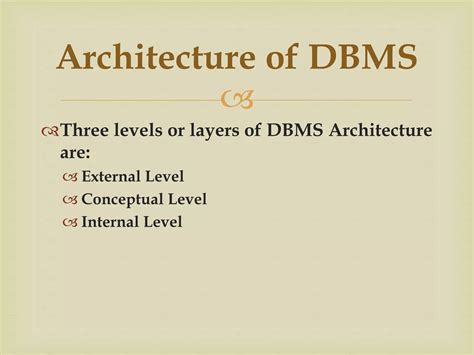 3 Level Architecture Pptx Databases Computer Software And Applications
