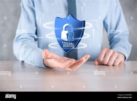 Cyber Security Network Padlock Icon And Internet Technology Networking