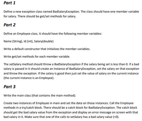 Solved Part 1 Define A New Exception Class Named