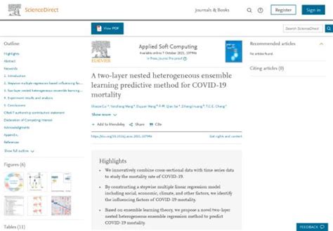 a two layer nested heterogeneous ensemble learning predictive method