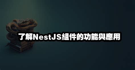 深入了解 Nestjs 組件：2025 最新語法與最佳實踐 加密零二八