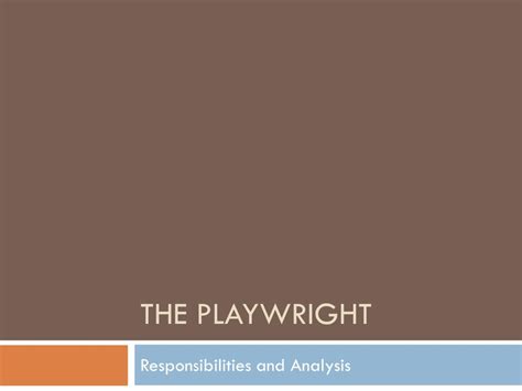 PPT The Playwright PowerPoint Presentation Free Download ID