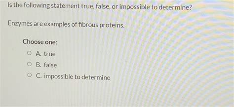 Solved Is The Following Statement True False Or Impossible