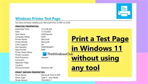 Print Test Page Windows 11 Without Any Tool Settings App Blue Screen