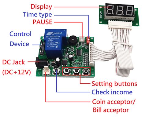 jy 17b 3 digits timer board coin operated timer control board power su