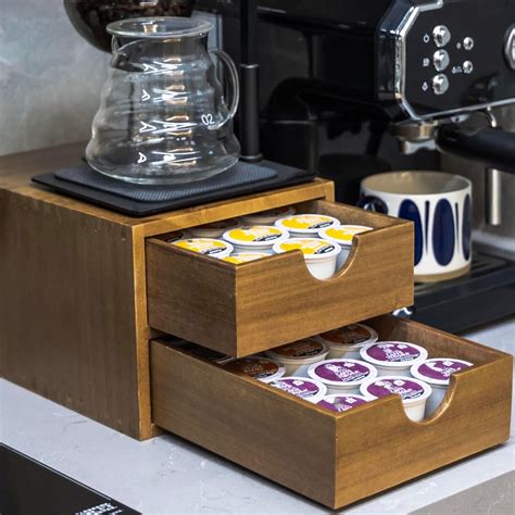 Wooden K Cup Drawer Organizer Kcup Holders For Counter