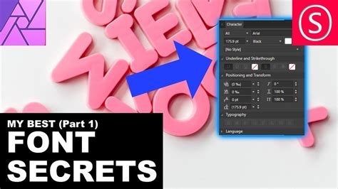 Affinity Photo Font Secrets Part 1 Youtube