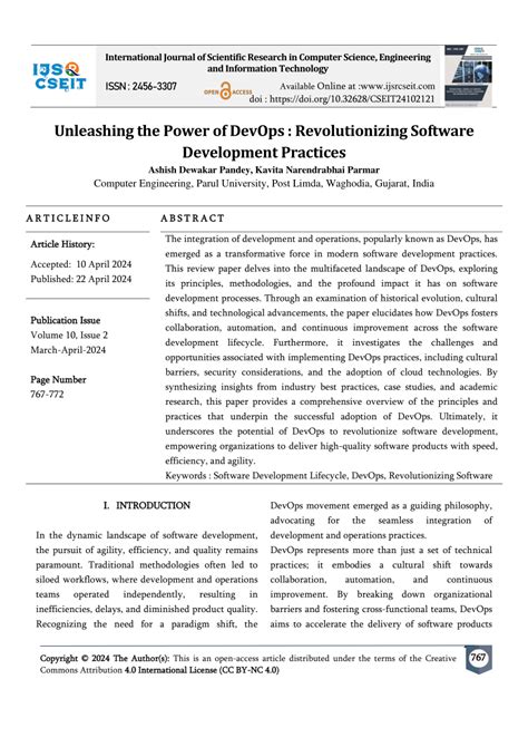 Pdf Unleashing The Power Of Devops Revolutionizing Software