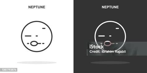 해왕성 선 아이콘 간단한 윤곽 스타일해왕성 선형 기호 흰색 배경에서 격리된 벡터 그림입니다 편집 가능한 스트로크 Eps 10 0명에 대한 스톡 벡터 아트 및 기타 이미지