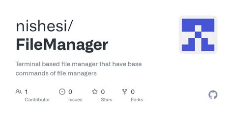 Github Nishesifilemanager Terminal Based File Manager That Have