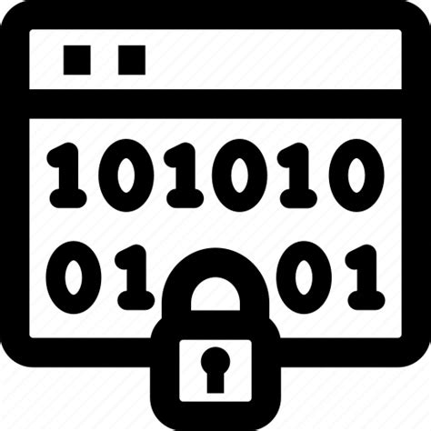Binary Code Encrypt Encryption Lock Icon
