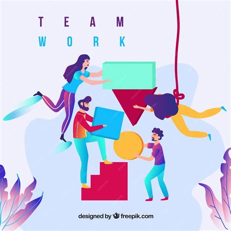 평면 디자인 비즈니스 팀워크 개념 무료 벡터