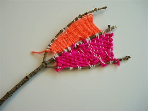 A Faithful Attempt Twig Weaving With Yarn